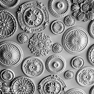 Ekena Millwork CM20VIUWF Vienna Ceiling Medallion, 20"OD x 3 1/2"ID x 1 1/2"P, Hand-Painted Ultra Pure White