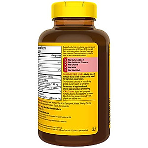 Nature Made Burp Less Omega 3 Fish Oil 1200 mg, Fish Oil Supplements as Ethyl Esters, Omega 3 Fish Oil for Healthy Heart, Brain and Eyes Support, One Per Day, Omega 3 Supplement with 120 Softgels