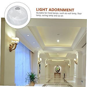 GARVALON Frosted Glass Lampshade Bell Lamp Shades Round Chandelier Fandelier Ceiling Fan Globe Lamp Shades Ceiling Lamp Shade Ceiling Fan Glass Bowl Replacement Household Lamp Shade Fixture