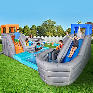 Hasbro Super Soaker Ultimate Water Park – Head to Head Battle Arena Mega Inflatable Bounce House for Ultimate Water Battles