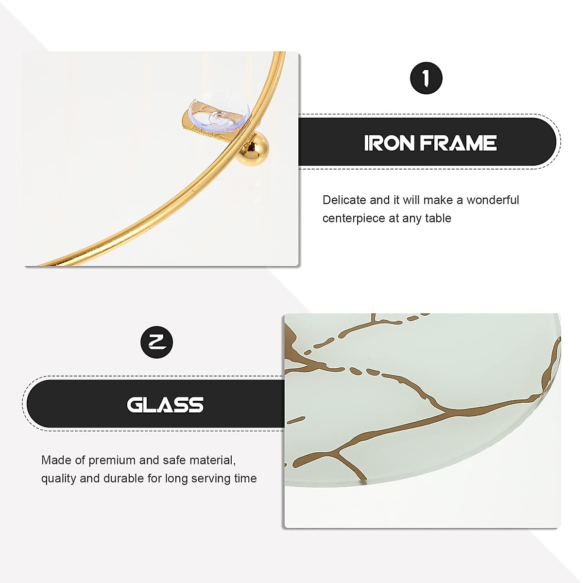 BESPORTBLE 1pc Cake Stand Cake Tower Stand Makeup Pallet Mini Muffin Tray Appetizer Cupcake Display Fruit Display Stand Flan Round Tray Party Dessert Holder Jewelry White Dressing Table Iron