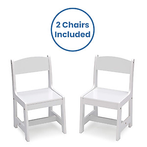 Delta Children MySize Kids Wood Table and Chair Set (2 Chairs Included) - Ideal for Arts & Crafts, Snack Time, Homeschooling, Homework & More - Greenguard Gold Certified, Mint