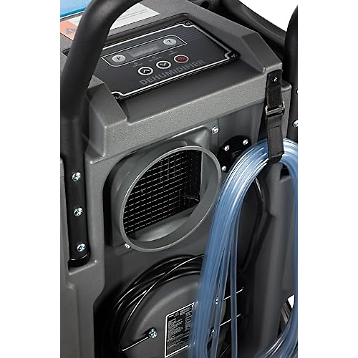 BlueDri BD-BD-130-BL Industrial Commercial Dehumidifier with Hose for Basements in Homes and Job Sites, Blue
