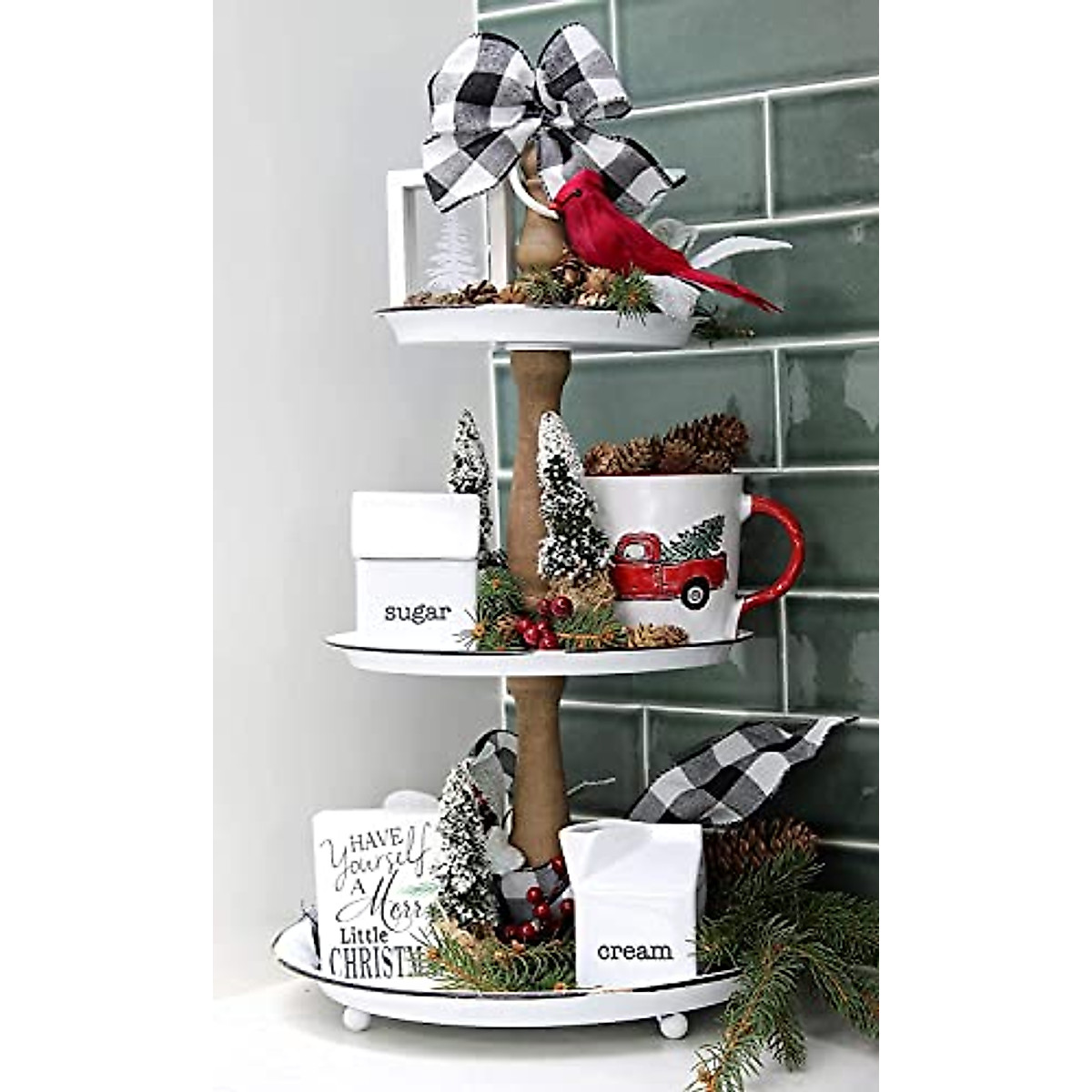 Darware Sugar and Creamer Set, Milk Carton Shaped White Ceramic Cream Jug and Sugar Bowl