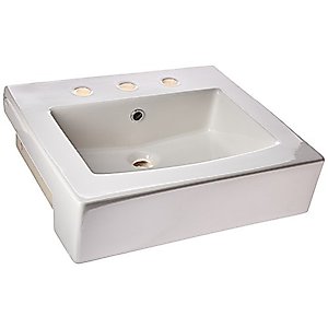American Standard 0342008.020 Boxe Semi-Countertop Bathroom Sink, 13, White