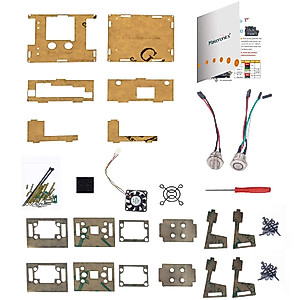 Makeronics Acrylic Case/Enclosure (Black) for Jetson Nano B01 and A02 with Camera Case | Power & Reset Control Switch | Cooling Fan | Assembly Instruction Included