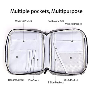 Liloak Bible Cover,Bible Covers for Women&Men,Bible Carrying Book Case Church Bag Bible Protective Bag with Handle/Shoulder and Zippered Pocket,Perfect Gift for Family and Friends