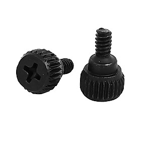 Aexit PC Computer quality Parts Case Metal Thumbscrews Thumb Screws Black 80pcs Model:50as169qo770