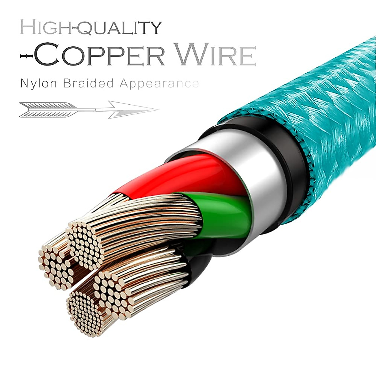 Jeercor Lightning Cable 10FT MFi Certified iPhone Charger 90 Degree Nylon Braided Fast Charging Long for iPhone 12/12pro/11/11pro/XS/MAX/XR/X/8P/8/7P/7/6（3-Pack）