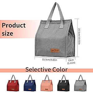 Lunch Bag Insulated, Lunch Box Bag, Reusable Lunch Tote Bag, Lunch Box Container Bag Insulated for Women, Men, Work, Office, Travel -Black