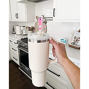 10mm Straw Cover, 2pcs Straw Covers Cap for Stanley Cup 40 oz Food Grade Silicone Cute Large Straw Topper Straw Tips Cover Protector Plugs for Stanley Tumblers Cup for Stanley Cup Accessories 