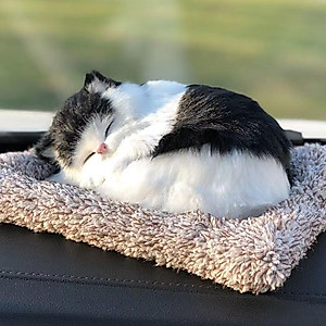 Creative Activated Carbon Emulation Dog For Automobile Accessories, Simulated Pet Car Dashboard Ornaments, Cute Plush Cat and Dog Ornaments Car Interior Car Purifier Home Decor (A)