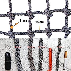 EkiDaz HXRW Rope Net Climbing Net for Kids Protective Safety Net Portable Rope Net for Outdoor Treehouse Playground Playground Sets for Backyards (Size : 4 * 7m(12.12 * 21.21ft))