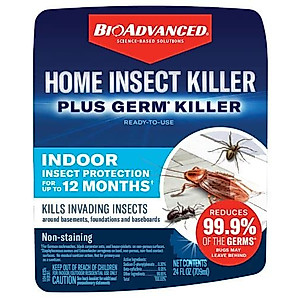 BioAdvanced Home Pest Insect Killer Plus Germ Killer, Ready-to-Use, 24 oz