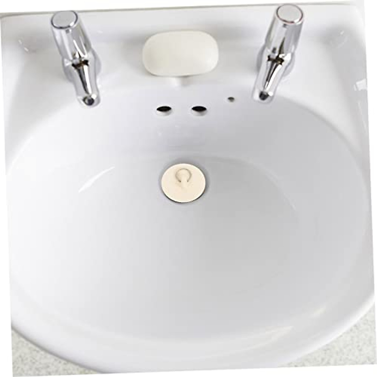 WOONEKY 6pcs Rubber Sink Stopper Kitchen Sink Plug Bath Plugs Drain Stopper Bathroom Drain Cover Bathtub Stoppers Bathroom Sink Stopper Bathtub Drain Bath Tub Stoppers Drain Plug White