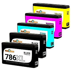 Houseoftoners Remanufactured Ink Cartridge Replacement for Epson 786 XL 786XL for Workforce WF-4630 WF-4640 WF-5110 WF-5190 WF-5620 WF-5690 (2B/1C/1M/1Y, 5PK)