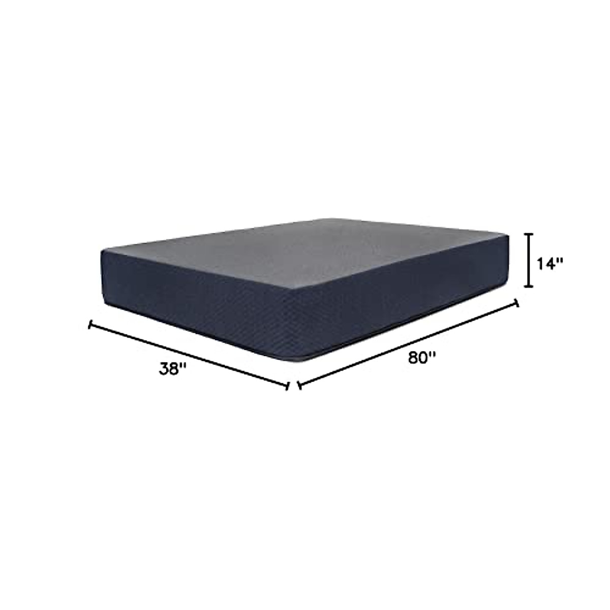 Dreamfoam Bedding Chill 14" Gel Memory Foam Mattress, Twin XL- Made in Arizona
