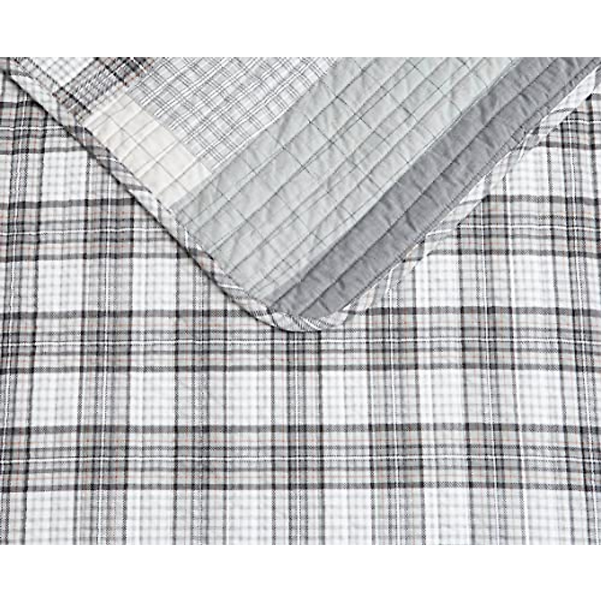 Eddie Bauer Home - Queen Quilt Set, Cotton Reversible Bedding with Matching Shams, Home Decor for All Seasons (Fairview Grey, Queen)