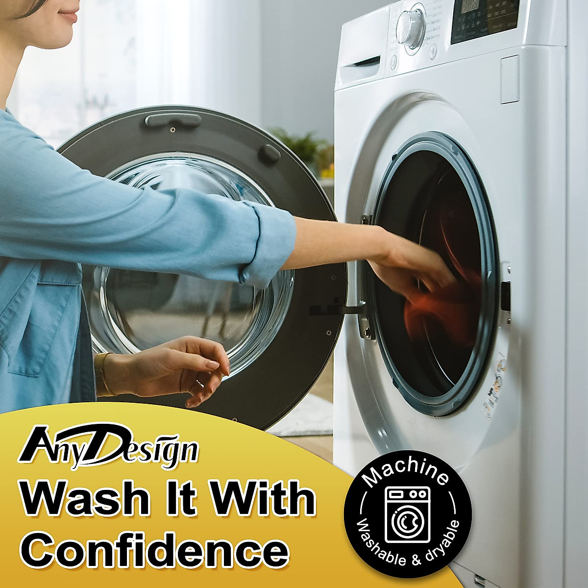 AnyDesign Sunflower Kitchen Dish Towel 18 x 28 Inch Seasonal Watercolor Flower Bicycle Cloth Tea Towel White Black Stripes Spring Summer Farmhouse Decorative Hand Towel for Kitchen Home Cooking, 2Pcs