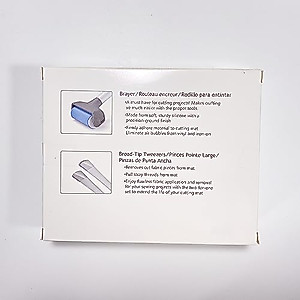 RANCOVY Brayer Roller & Mat Remover Tool Tweezers Set for Cricut/Silhouette/Brother and T-Shirts Heat Transfer Projects Printmaking