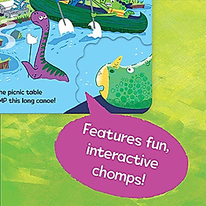 Chomp Chomp Dino Finger Puppet Board Book Ages 2-5; Includes Detachable Plush Finger Puppet For Playtime
