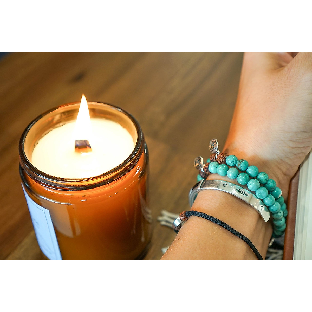 Energize in Gratitude - 8 oz Natural Soy Candle with Orange, Ginger, and Amber Fragrances - Perfect Thank You Gift for Women & Men, Long-Lasting Aromatherapy Candle