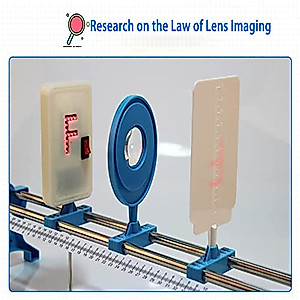 Sgdodky Optical Experiment Kit, DIY Projects Physics Set, Optical Concave Convex Lens Prism Set, Optical Bench Pinhole Imaging Various Optical Experiments Can Be Performed