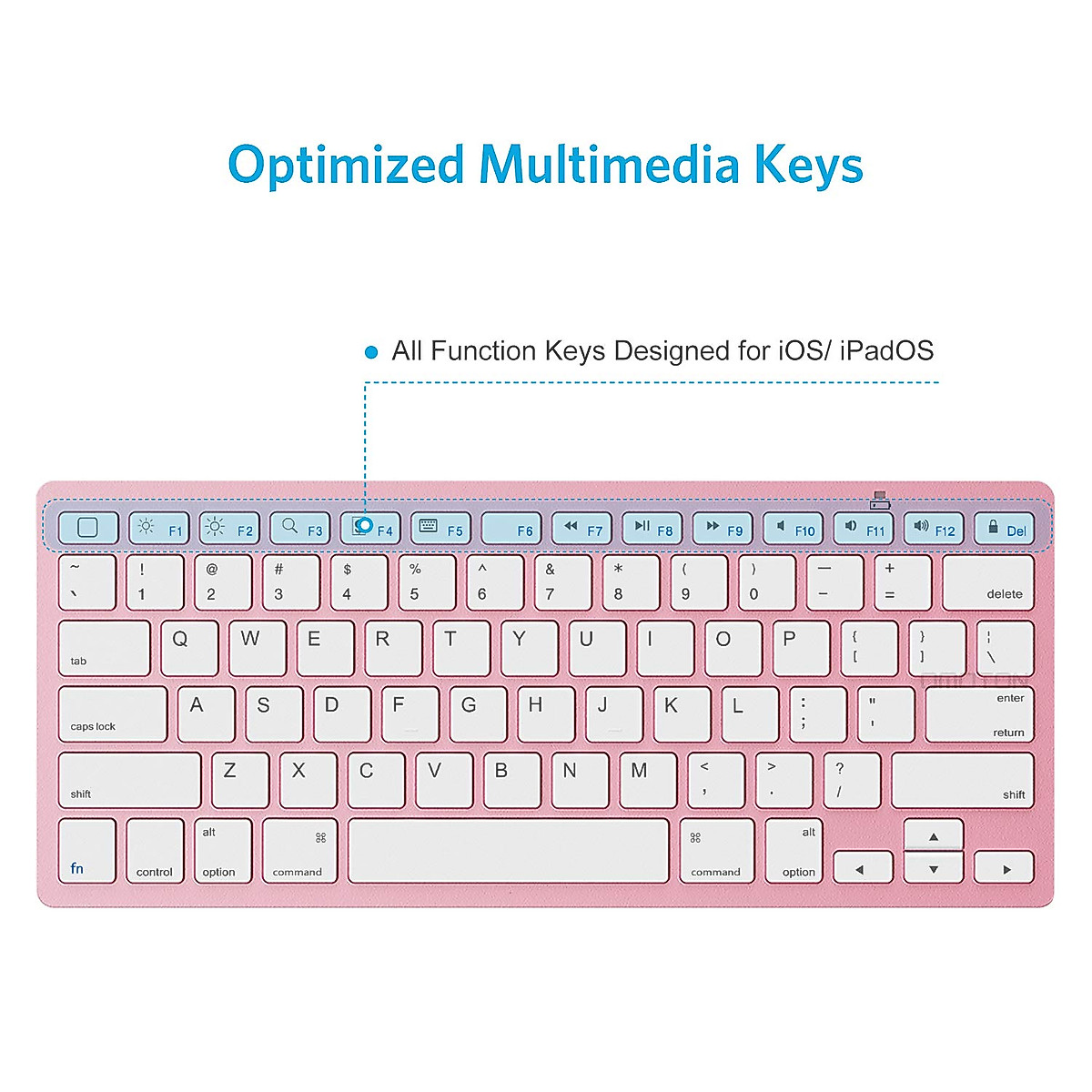 OMOTON Bluetooth Keyboard for iPad 10th Generation, iPad 10.2 (9th/8th/7th), iPad Pro 13/12.9/11 inch, iPad Air 13/11 inch, iPad Air 5th/4th, iPad Mini and More Bluetooth Enabled Devices, Rose Gold