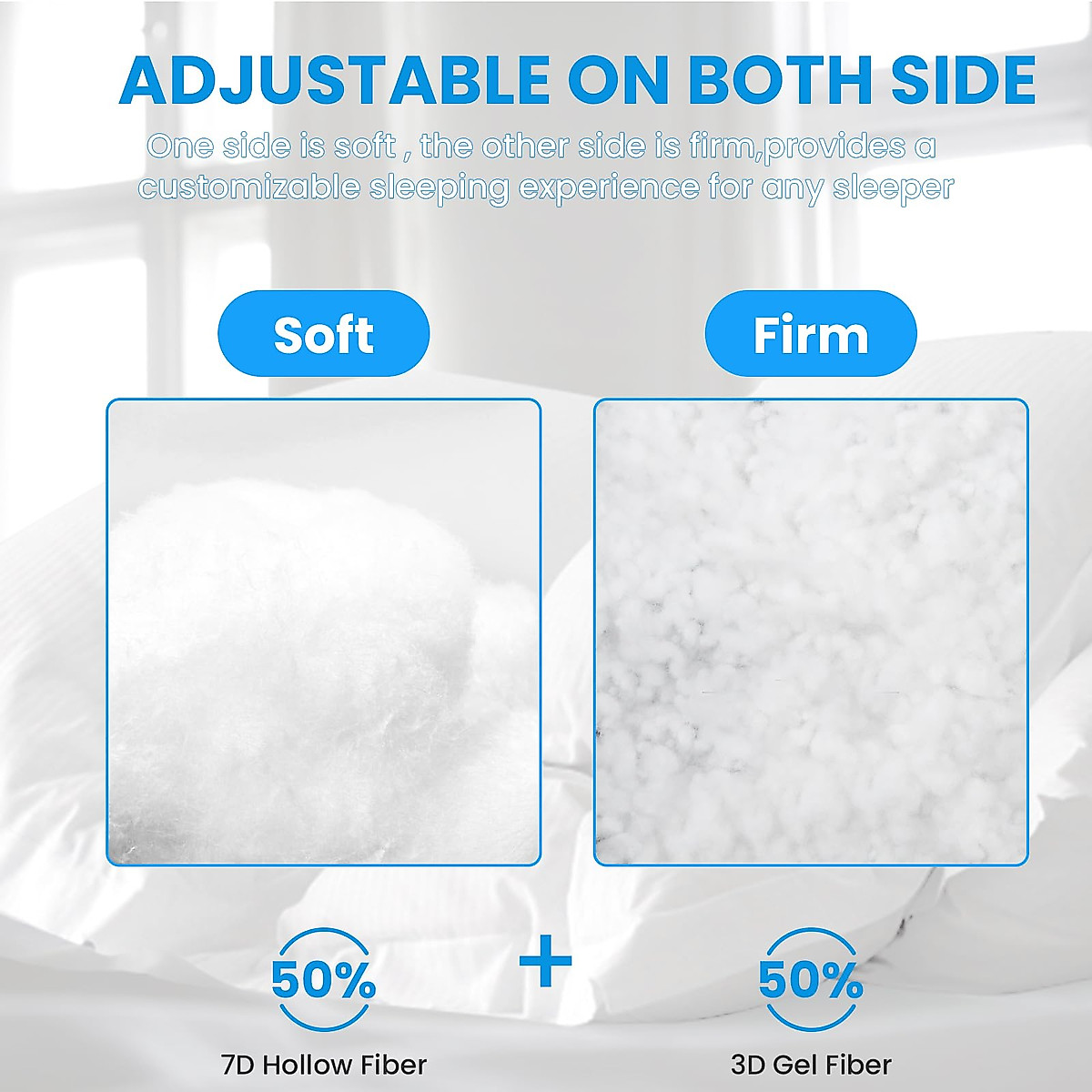 WINGLAM,Bed Pillows for Sleeping, Down Alternative Pillows, White,Microfiber Filled,Queen Pillows Set of 2,20x30 Inches,Super Soft,Hotel Collection,Queen Size Pillow for Back,Stomach or Side Sleepers