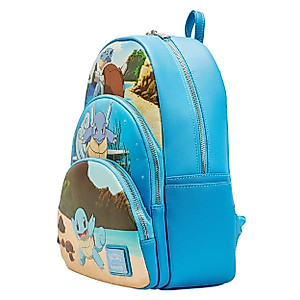 Loungefly Pokemon Squirtle Evolution Triple Pocket Backpack