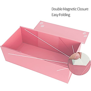 Pink Gift Box 12" x 6" x 4" with Magnetic Closure Lid Gift Box for Presents,Bridesmaid Gifts Box,Cute Box,Birthday Gift box,Luxury for Gift Packaging, Magnetic Gift Box for Wrapping Gifts (Pink)