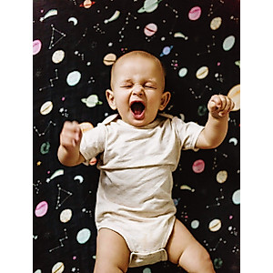 Loulou Lollipop Soft Baby Swaddle Blanket Muslin Wrap Receiving Blanket for Newborn to Toddler Girl and Boy, Large 47” by 47” - Planets…