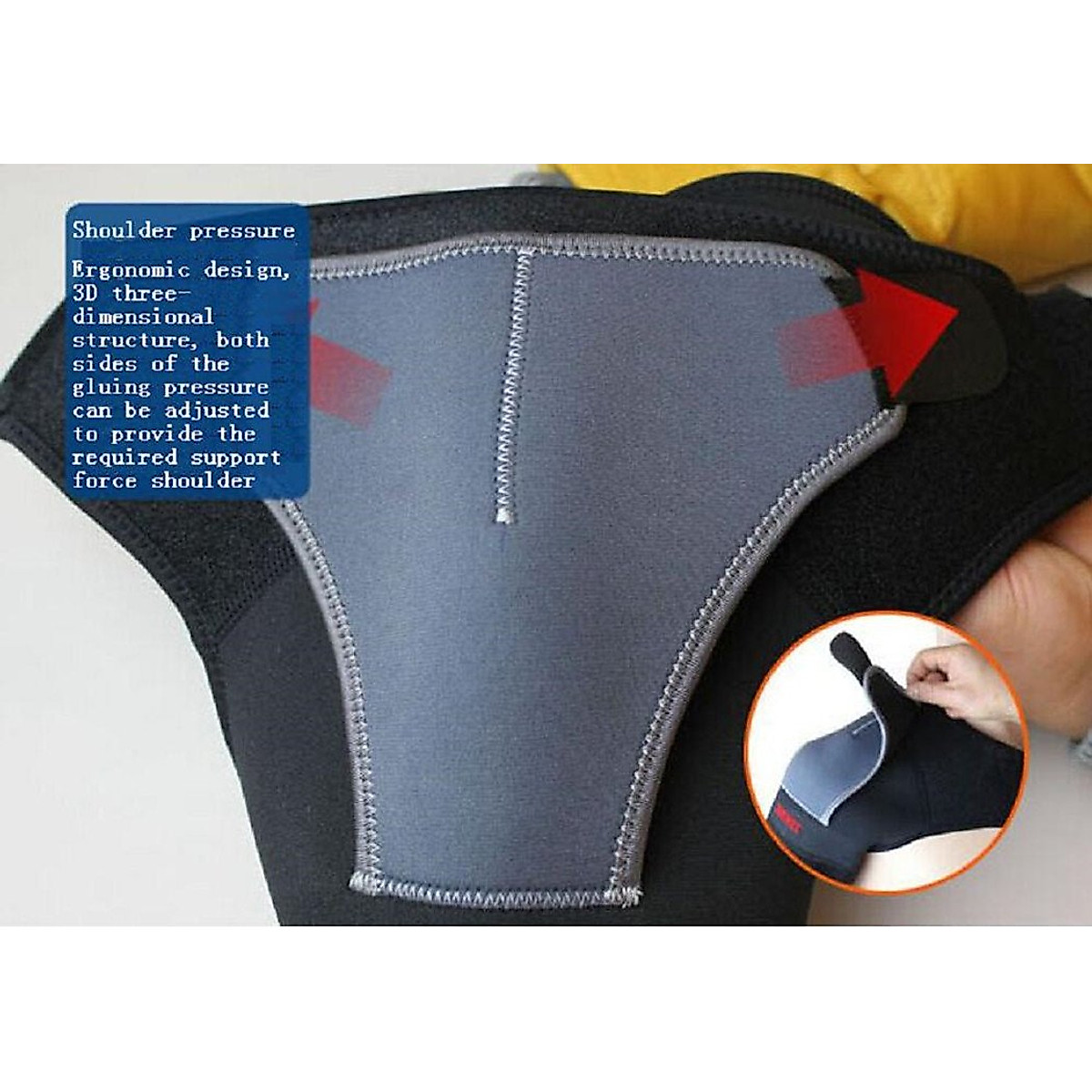 Mcolics Shoulder Support Joint Compression Warmth Protective Gear Adjustable Pad Belts Badminton Basketball Fitness Sports Shoulder Protector Arthritis Pain Shoulder Support Strap (Left Shoulder)