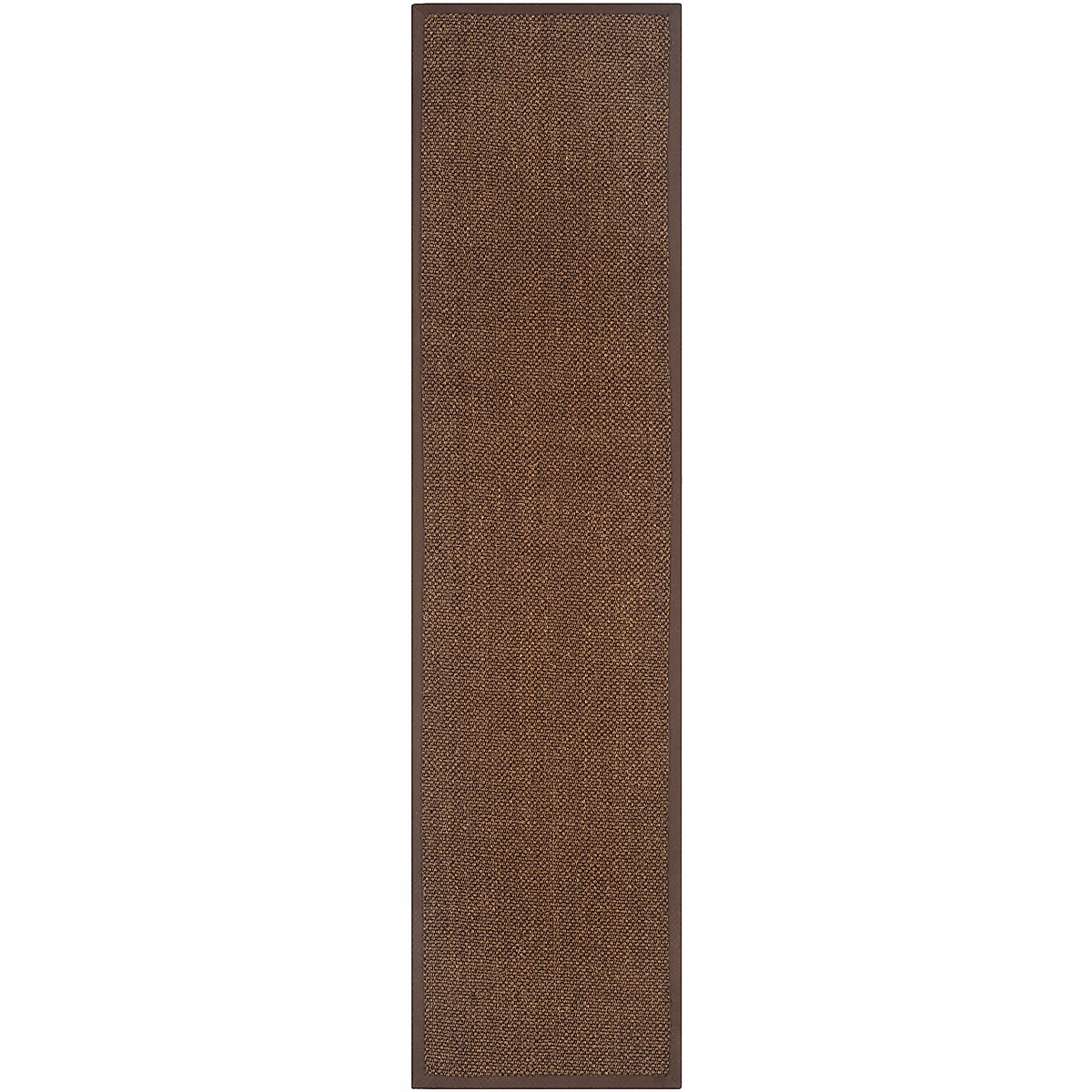 SAFAVIEH Natural Fiber Collection Accent Rug - 2' x 4', Brown & Brown, Border Sisal Design, Easy Care, Ideal for High Traffic Areas in Entryway, Living Room, Bedroom (NF443D)