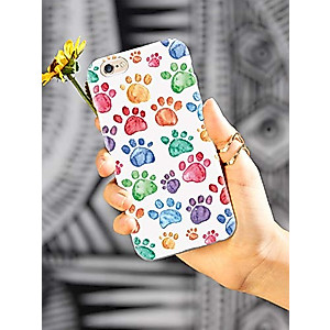 Inspired Cases - 3D Textured Galaxy Note 10 Plus Case - Rubber Bumper Cover - Protective Phone Case for Samsung Galaxy Note 10 Plus - Watercolor Paw Prints