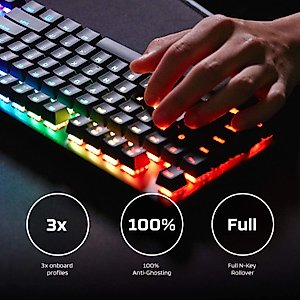 HyperX Alloy Origins Mechanical Gaming Keyboard HX-KB6RDX-US - Linear Red Switch (Renewed)