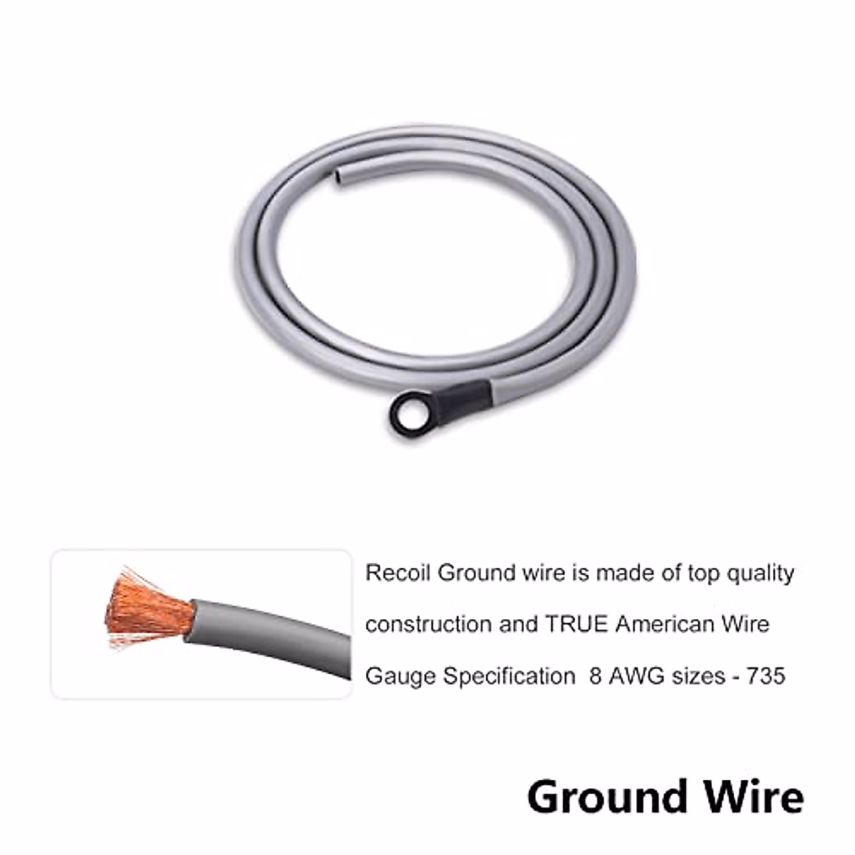 RECOIL True 8 Gauge Complete CCA Amplifier Wiring Kits with OFC RCA Cable