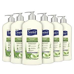 Suave Skin Solutions Body Lotion Soothing With Aloe 18oz 6 Pack