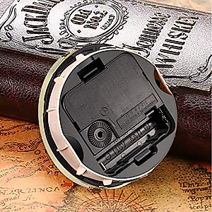 HILLHOME Mini Clock Insert 3-1/2 Inch (90 mm) Round Quartz Clock Fit-up Movement Miniature Clock Gold Dial Gold Tone Bezel Arabic Numerals, Fit 3.0 inch (78 mm) Diameter Hole (Gold)