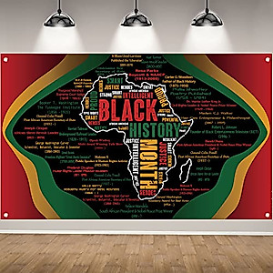 Black History Month Backdrop for Photography Black History Month Banner Pan African American Black History Month Decorations and Supplies for Party