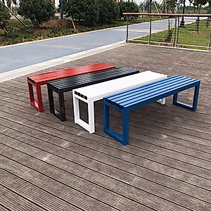 Backless Outdoor Garden Bench ,metal bench outdoor ,metal outdoor bench ,black outdoor bench ,outdoor patio bench ,metal patio furniture ,metal outdoor furniture ,Black, for Garden, Porch and Park ( C