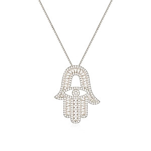 BLBLJERY Evil Eye Hamsa Necklace for Women Hamsa Hand Necklace Good Luck Charm Fatima 14k Gold Hamsa Hand Pendan