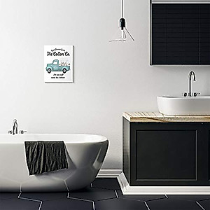 Stupell Industries Toilet Paper Cotton Co Delivery Truck Bathroom Word, Design by Artist Lettered and Lined Wall Art, 10 x 15, Wood Plaque