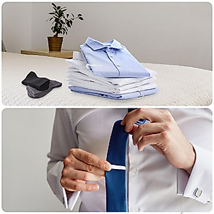 uxcell 100Pcs Durable Plastic Alligator Clips, 1.42" Clear U Shape Shirt Clip Clothespins for Folding Ties, Pants, Socks, Garments