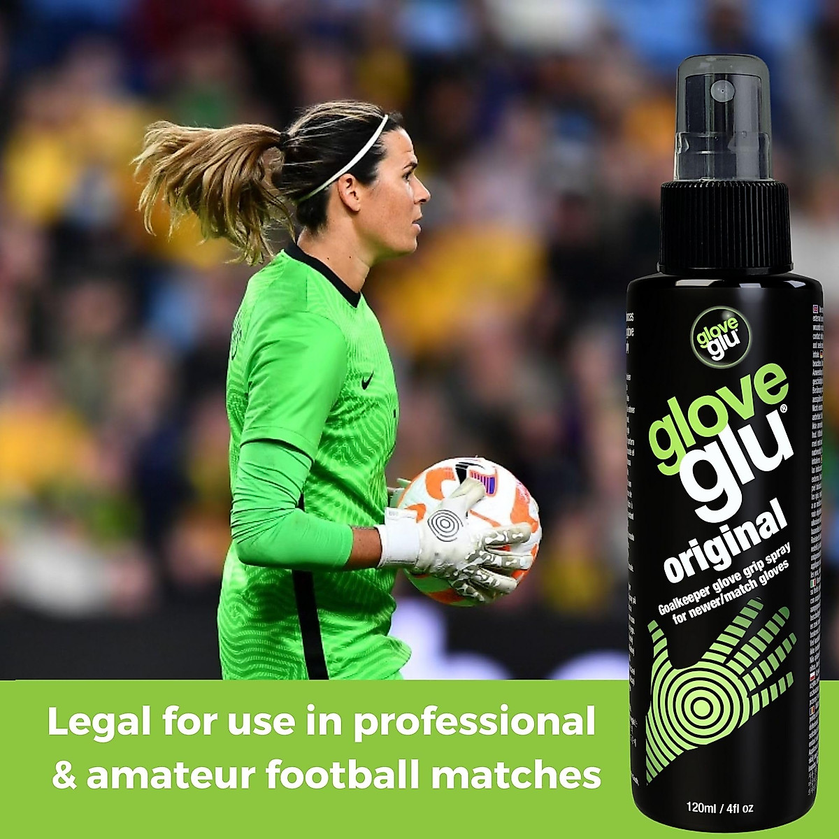 gloveglu 120ml Original Goalkeeper Glove Grip Spray for new/match goalkeeper gloves