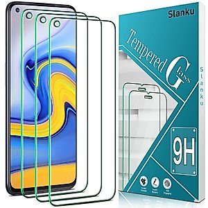 Slanku (3 Pack) Screen Protector for OnePlus Nord N100 Tempered Glass, Bubble Free, Easy to install, Anti-Scratch, Case Friendly