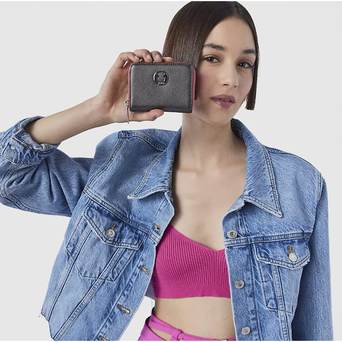 TOUS Waterproof Vinyl Wallet for Women, 8x10x2.5cm, Dubai Saffiano Collection