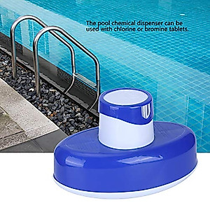 Pool Chemical Dispenser, PP Material 7.7cm Floating Chemical Dispenser, Chemical Dispenser Floating Swimming Pool Pool Exhaust Tool for Garden Pool Equipment