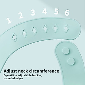 Maveek Silicone Baby Bibs for Eating, Drool Bibs for Babies Gender Neutral Toddler Bandana Bibs Food Catcher for Baby Boys and Girls, Waterproof Soft Non Messy Dusky Pink + Dusky Blue (12-36 Months)