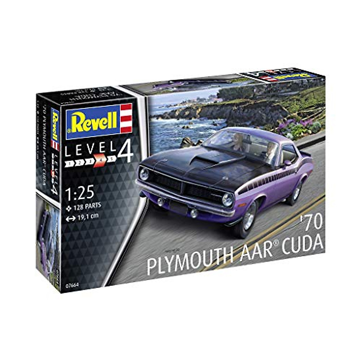 Revell 07664 :25 1970 AAR 'Cuda' Plastic Model Kit 1/25